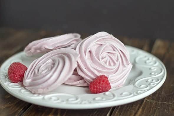 Raspberry Meringue Cookies - Cookie Dough and Oven Mitt