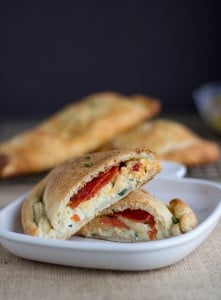 Spicy Calzones - Cookie Dough and Oven Mitt