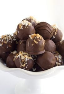 German Chocolate Truffles - Cookie Dough and Oven Mitt