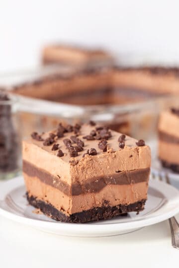 Decadent Chocolate Layer Dessert - Cookie Dough and Oven Mitt