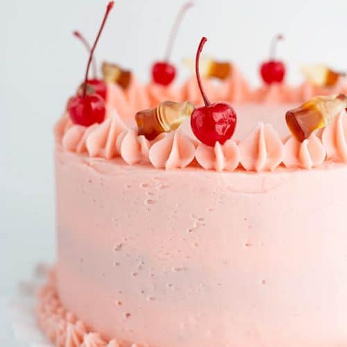 Cherry Cola Layer Cake - Cookie Dough and Oven Mitt