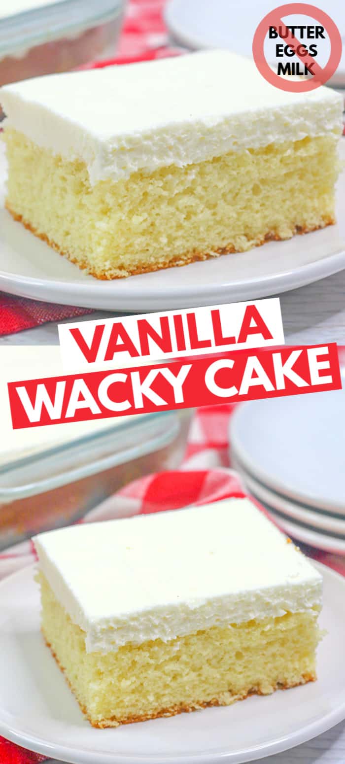 Vanilla Wacky Cake - Cookie Dough and Oven Mitt