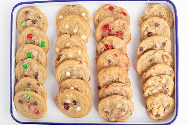 Four Chocolate Chip Cookies One Dough - Cookie Dough and Oven Mitt