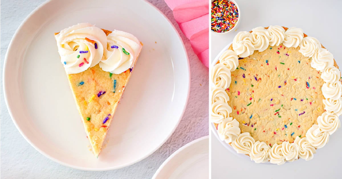 Homemade Sugar Cookie Cake - Cookie Dough and Oven Mitt