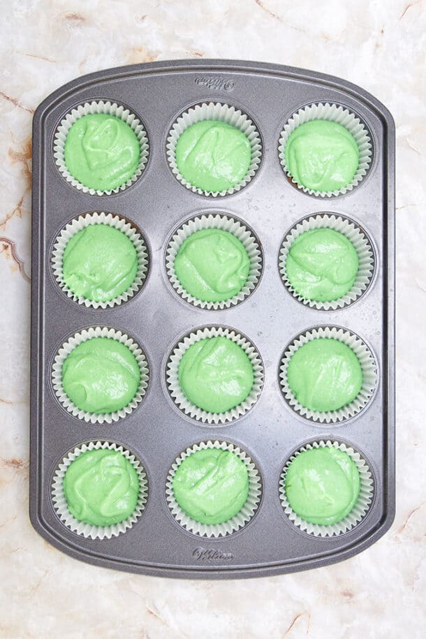 Lime Slime Cupcakes - Cookie Dough and Oven Mitt