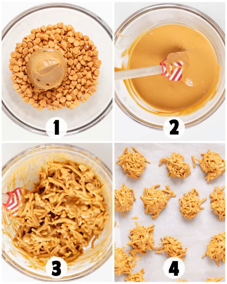 Butterscotch Haystacks (No Bake) - Cookie Dough and Oven Mitt
