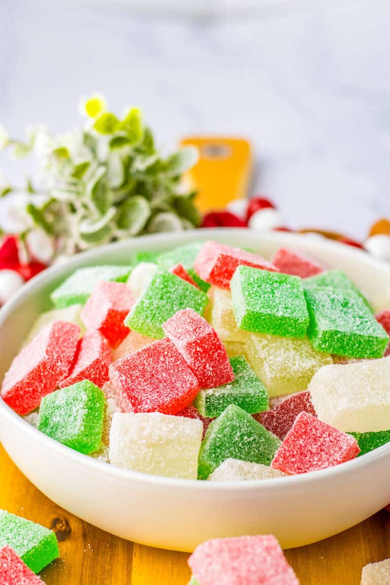 Homemade Christmas Gumdrops - Cookie Dough and Oven Mitt