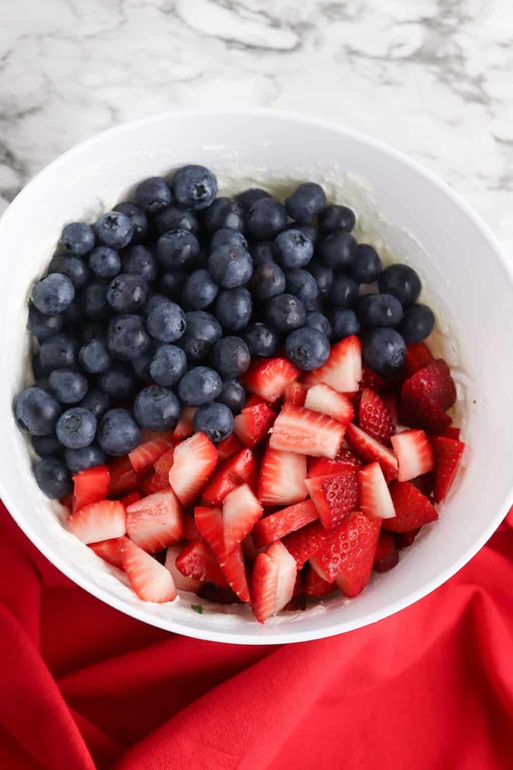 Berry Cheesecake Salad - Cookie Dough and Oven Mitt